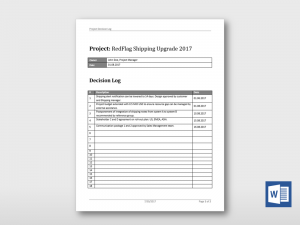 Simple Project Decision Log