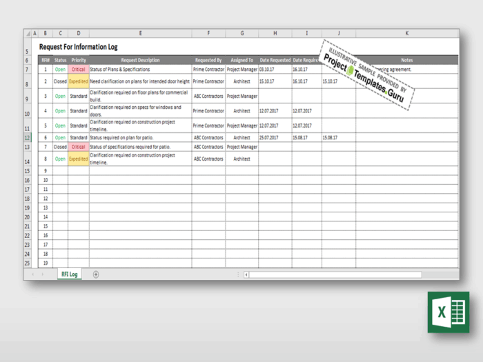 Request for Information Log