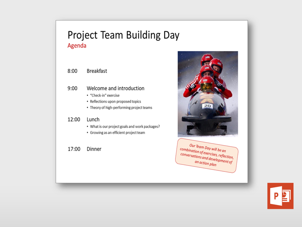 Project Team Building Day Agenda Project Team Building Day Agenda